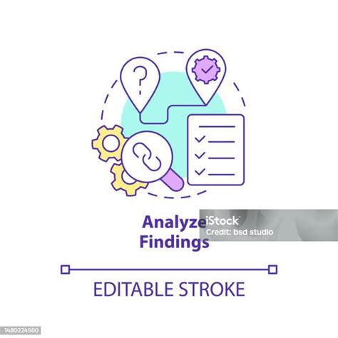 Analyze Findings Concept Icon Stock Illustration Download Image Now Abstract Analyzing Art