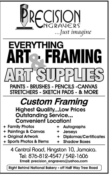 Framing Flyer 2018 Precision Engravers