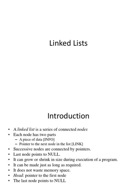 Linked Lists Pdf Pointer Computer Programming Computer Science