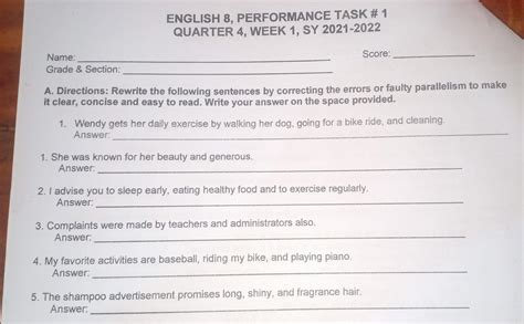 faulty parallelism pdf phrase verb worksheets library