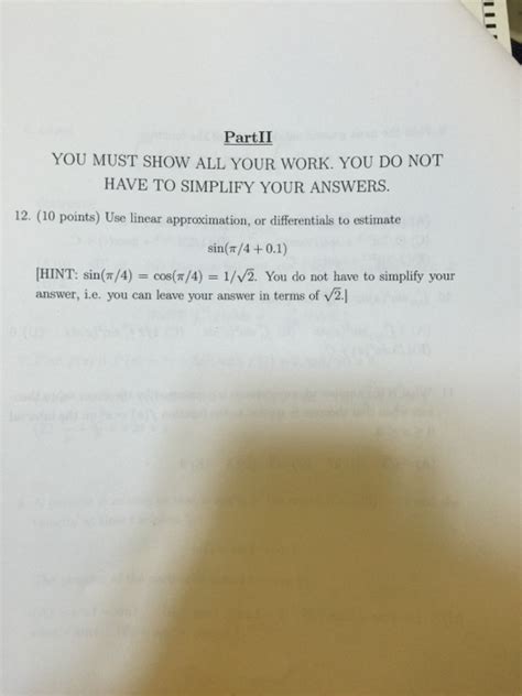 Solved 12 10 Points Use Linear Approximation Or