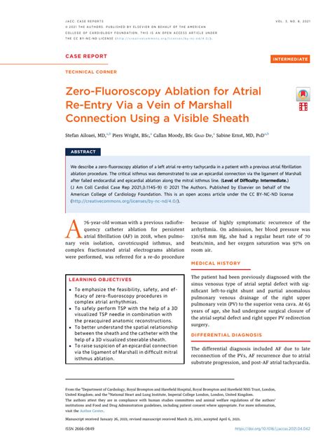 ailoaei et al 2021 zero fluoroscopy ablation for atrial re entry via a