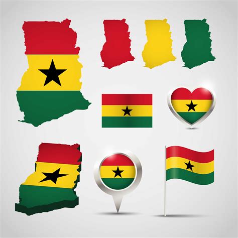 Ghana Map Vector 172292 Vector Art At Vecteezy