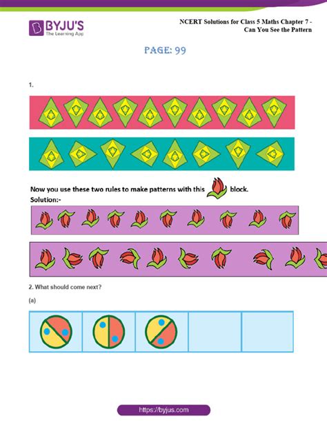 Ncert Solutions For Class 5 Maths 11may Chapter 7 Can You See The Pattern Pdf
