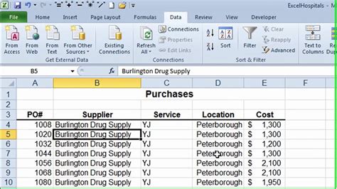 Excel Sorting Data Youtube