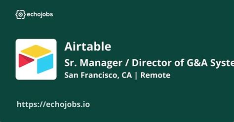 Airtable Is Hiring Sr Manager Director Of Ganda Systems Hr And