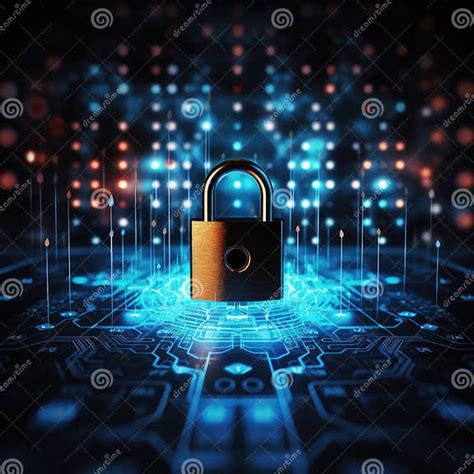 Cybersecurity And Data Concept Lock Binary Digits Key Background