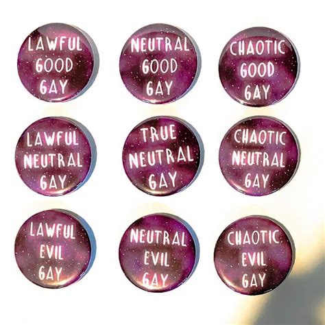 Alignment Chart But Make It Gay Pinback Buttons ScissorMortis Kat S Ko Fi Shop Ko