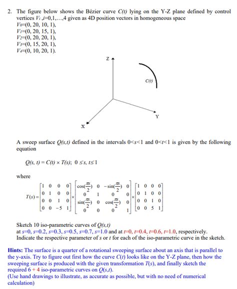 2 The Figure Below Shows The Bézier Curve Ct Lying