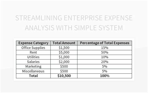 Streamlining Enterprise Expense Analysis With Simple System Excel
