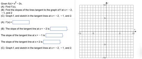 solved given f x x2−2x a find f′ x b find the slopes