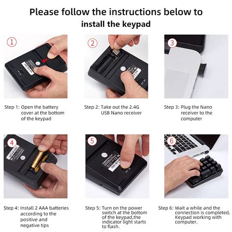 G Wireless Mechanical Numeric Keypad Cherry MX Brown Switch Gaming Keypad Keys Mini Numpad
