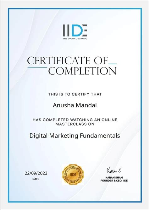 Anusha Mandal On Linkedin I Achieved Certificate Watching An Online