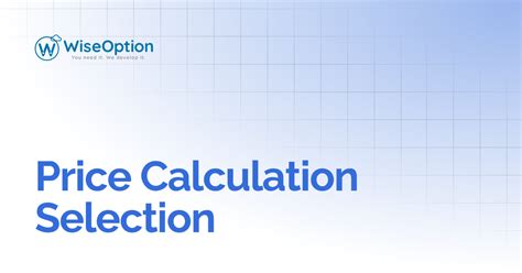Price Calculation Selection Wise Option ELearning Library
