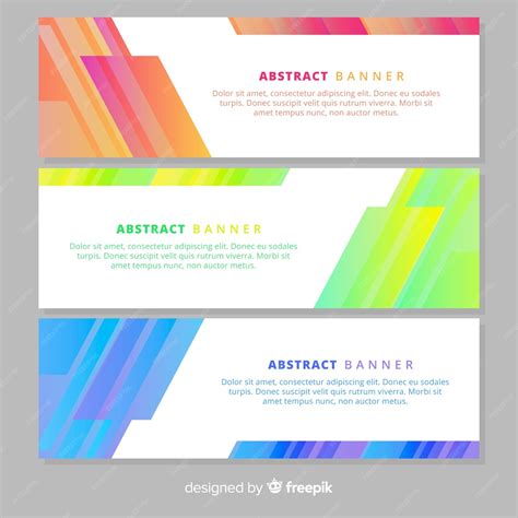 현대 모양으로 추상 배너 무료 벡터