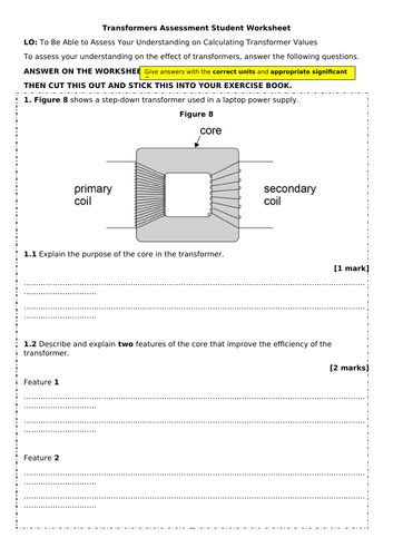The Mathematics Of A Transformer Lesson Pack Teaching Resources