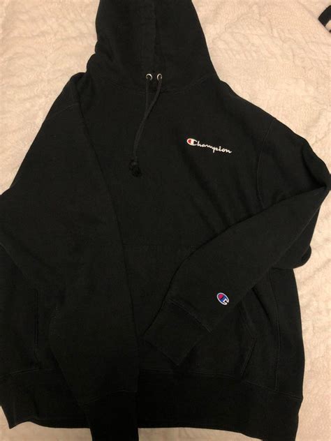 챔피언 리버스위브 후드티 블랙 L 세컨웨어