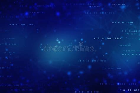 Flowing Number One And Zero Text In Binary Code Format In Technology