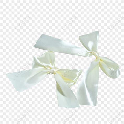 두 개의 흰색 리본아름다운선물반사 활 Png 일러스트 무료 다운로드 Lovepik