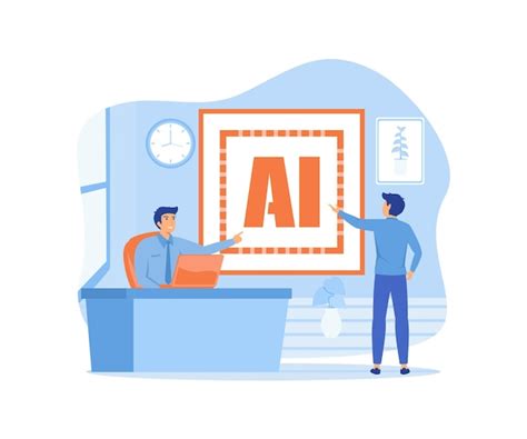 Premium Vector Business Team Creating Artificial Intelligence Machine