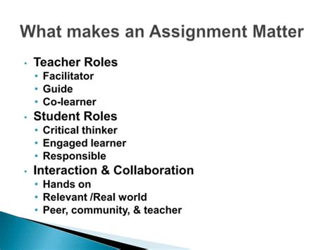 Assignments That Matter Final 214 Show Ppsx Educational Assessment Assignments That Matter Final 214 Show Ppsx Educational Assessment