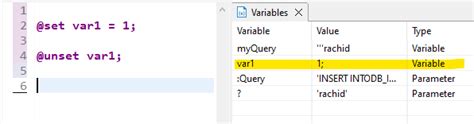 what is the difference between a parameter and a variable in dbeaver