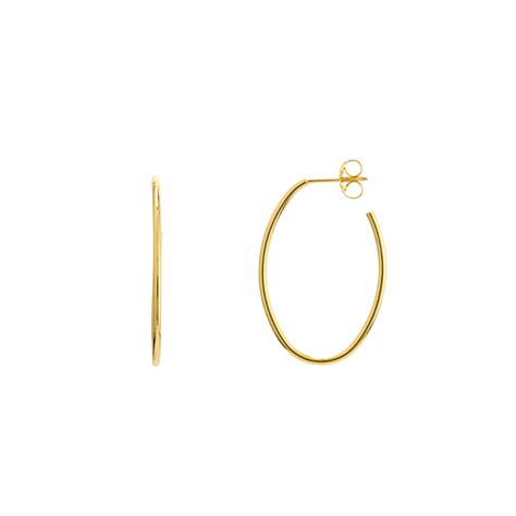 14k Gold Oval Hoop Earrings Smyth Jewelers