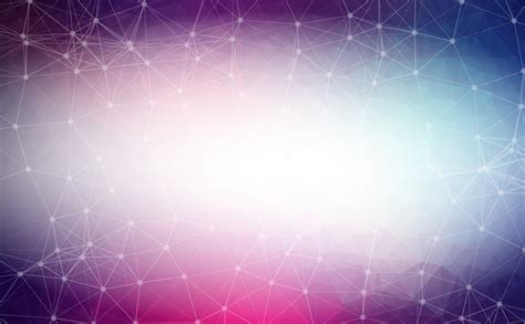 Abstract Dark Multicolor Polygonal Space Background With Connecting Dots And Lines Connection