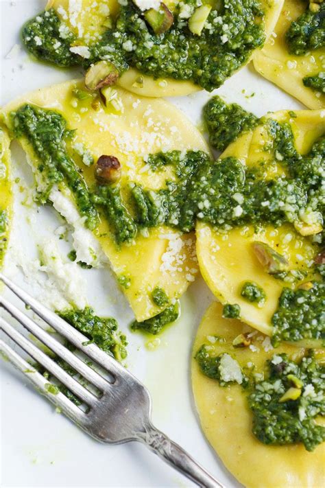 Ravioli Alla Burrata With Pistachio Pesto Recipe