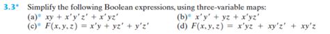 solved 3 simplify the following boolean expressions using