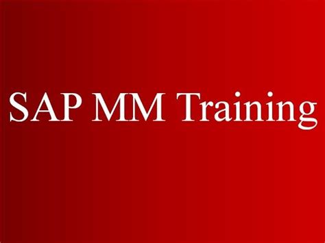 Free Video Sap Ecc Mm Training Procurement Of Consumable Materials