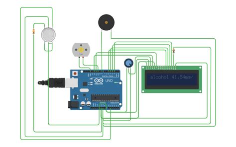 Circuit Design Alcohol Detector Tinkercad