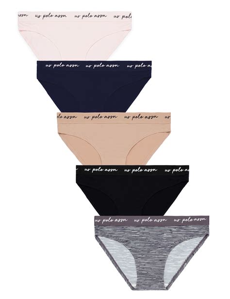 5pk Microfiber Hi Cut Bikinis U S Polo Assn
