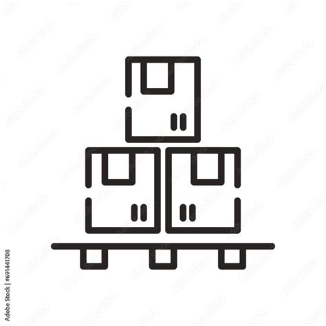 Pallet Icon Cardboard Product Package Or Packaging Storage Container