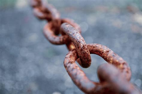 Fence With An Old Rusty Chain 12415876 Stock Photo At Vecteezy