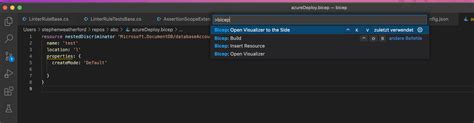 vs code command palette commands · issue 1182 · azure bicep · github