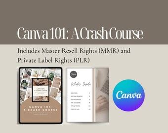 Canva Crash Course, Canva Workbook, Canva Workbook, Canva Guide, Canva 101, Canva Master - Etsy