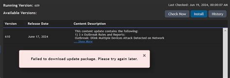 Failed To Download Update Package Fortinet Community