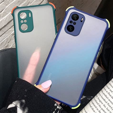 POCO F3 Hard Phone Case Shockproof Protective Cover Anti Fall Shopee Brasil