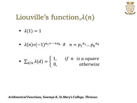 Mathematicsarithmetical Functions Pptx Physics Science