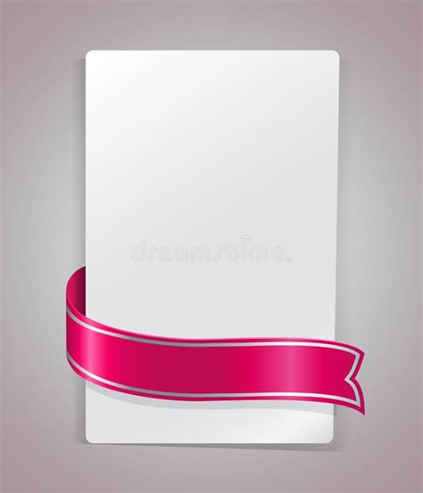 Pink Ribbon Template Stock Vector Illustration Of Copy 35367579