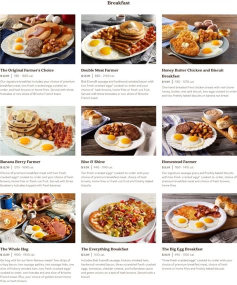 Bob Evans Menu With Prices Pictures For Bob Evans Menu With Prices Pictures For
