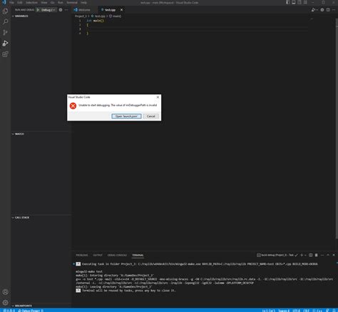 Unable To Start Debugging The Value Of MiDebuggerPath Is Invalid Ask GameDev Tv