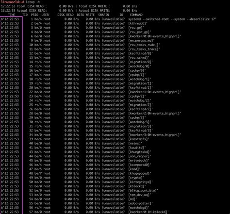 Examples Of Iotop Command In Linux Monitor Disk Inputoutput Per Process Binarytides