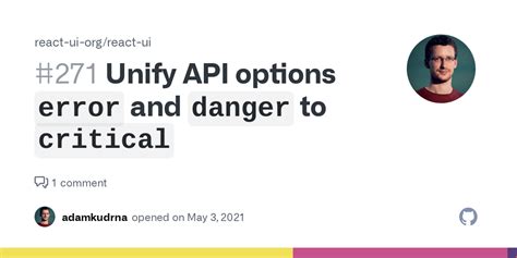 Unify Api Options `error` And `danger` To `critical` · Issue 271