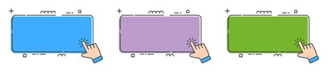 Premium Vector Hand Cursor With Click Here Banner Vector Set Action