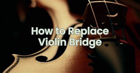How To Replace Violin Bridge All For Turntables