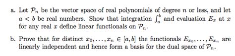 Linear Algebra How To Show That The Functionals Given Form A Basis