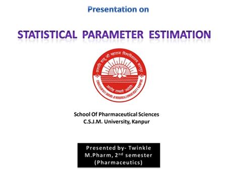 Statistical Parameter Estimation Cadds Ppt