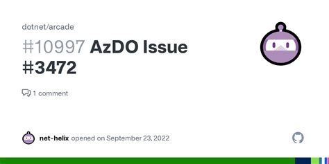 Azdo Issue 3472 · Issue 10997 · Dotnetarcade · Github